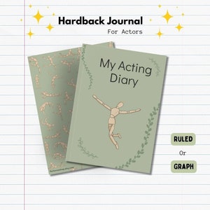ACTOR Hard Backed Diary Journal Sage Green Notebook Acting Stationary ...