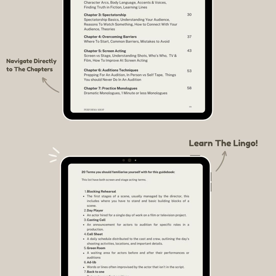 Acting 101 Guidebook Drama Resources Acting Student Books Acting E-book ...