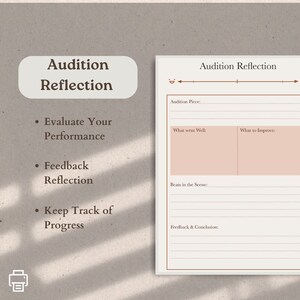 Printable Acting Audition Worksheet| Acting Student & Teacher Resources ...