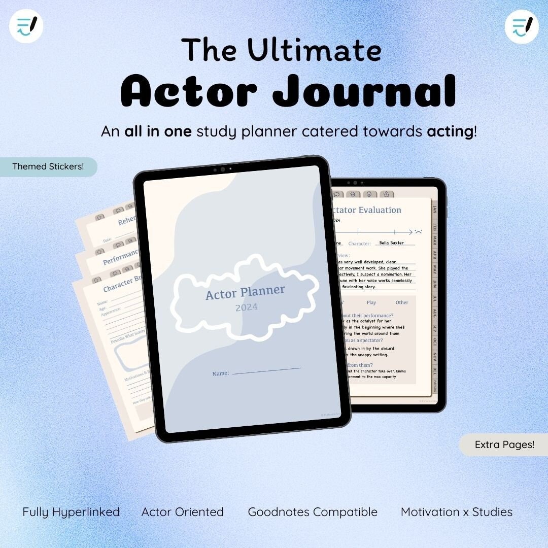 Actor Journal Planner 2025 & 2026: Digital Student Agenda (goodnotes ...