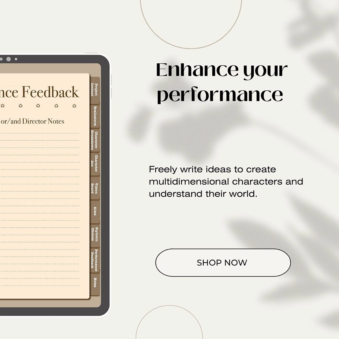 Printable Digital Actor Project Planner Workbook Gifts for Actors Study ...