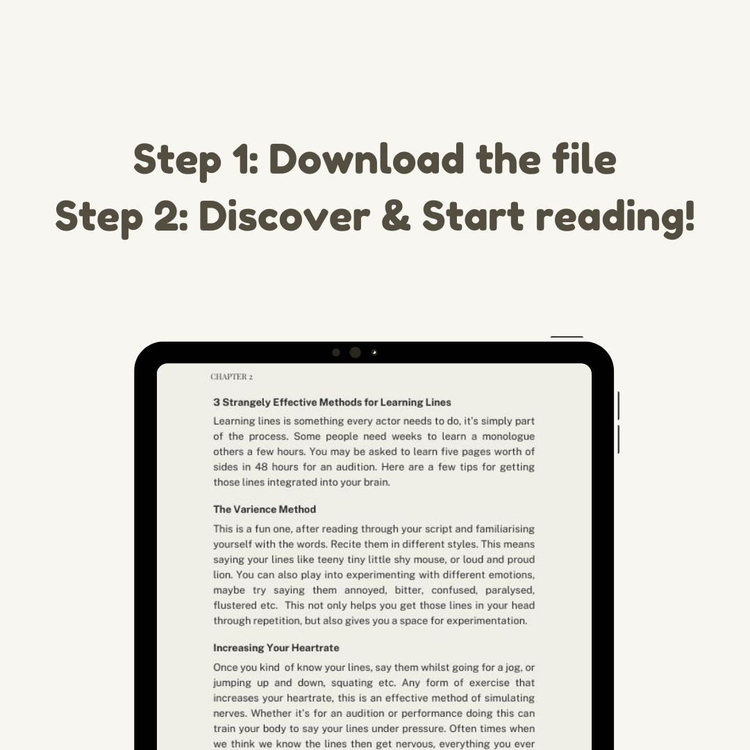 Acting 101 Guidebook Drama Resources Acting Student Books Acting E-book ...