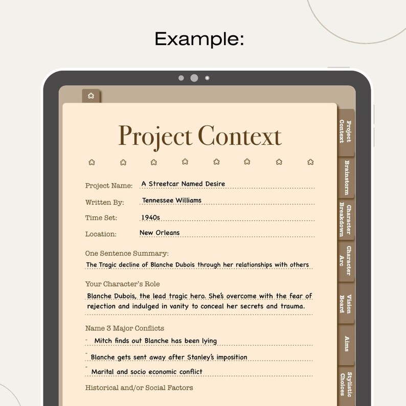 Printable Digital Actor Project Planner Workbook Gifts for Actors Study ...