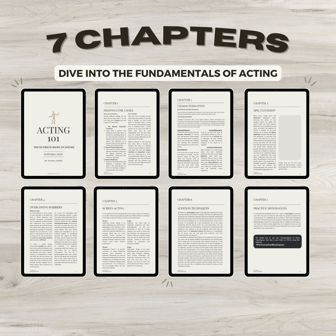 Acting 101 Guidebook Drama Resources Acting Student Books Acting E-book ...