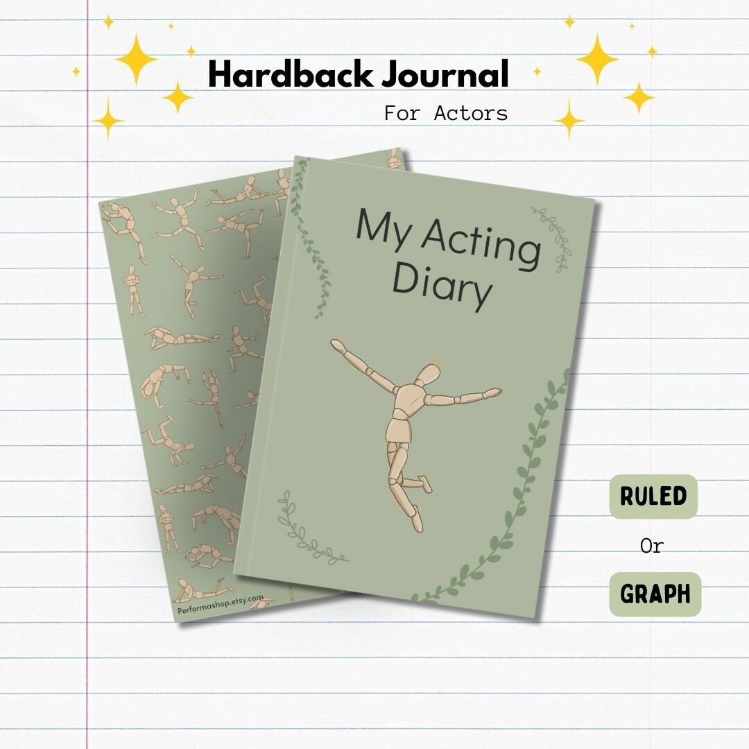 ACTOR Hard Backed Diary Journal| Sage Green Notebook| Acting Stationary ...