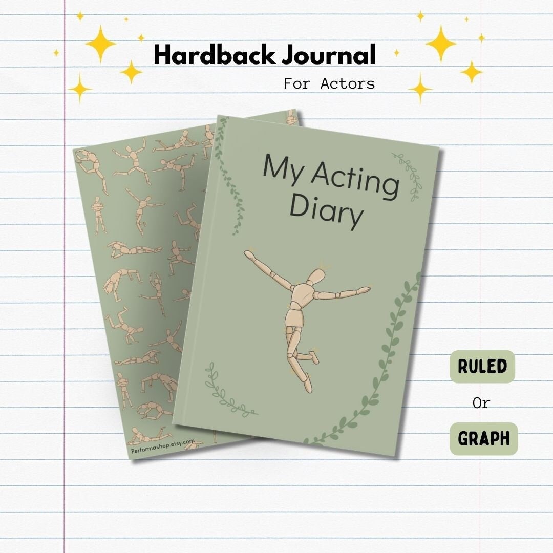 ACTOR Hard Backed Diary Journal| Sage Green Notebook| Acting Stationary ...