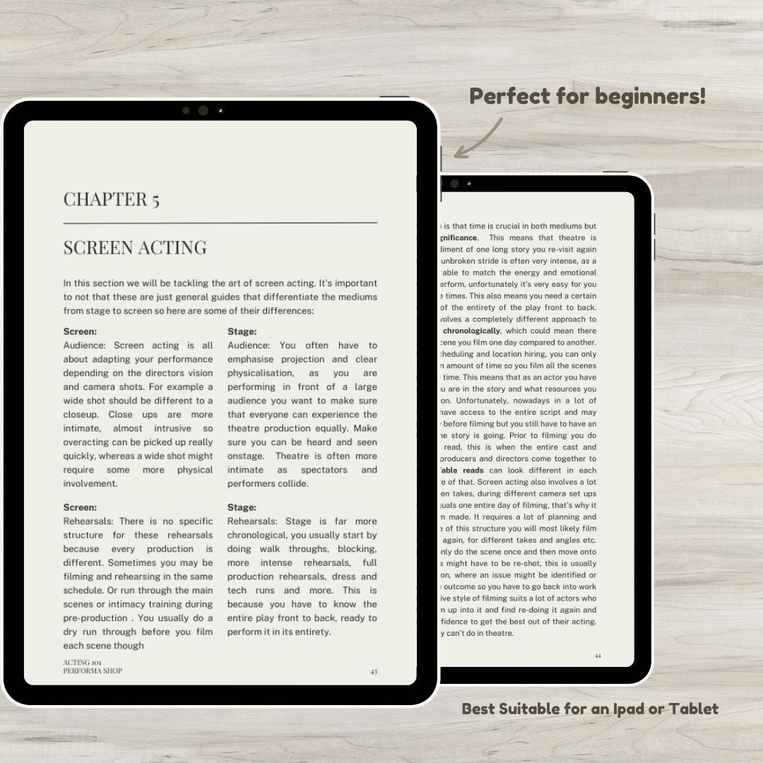 Acting 101 Guidebook Drama Resources Acting Student Books Acting E-book ...