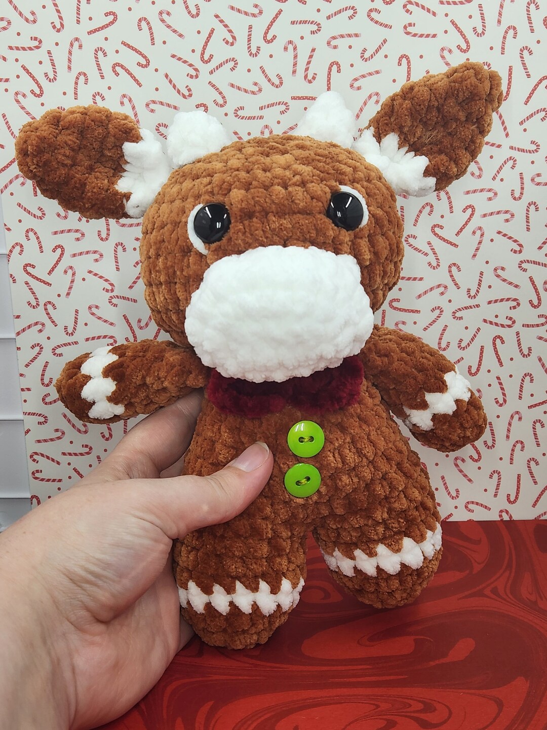 Amigurumi Crochet Gingerbread Cow, Christmas Gift, Cow Plushie, Holiday ...