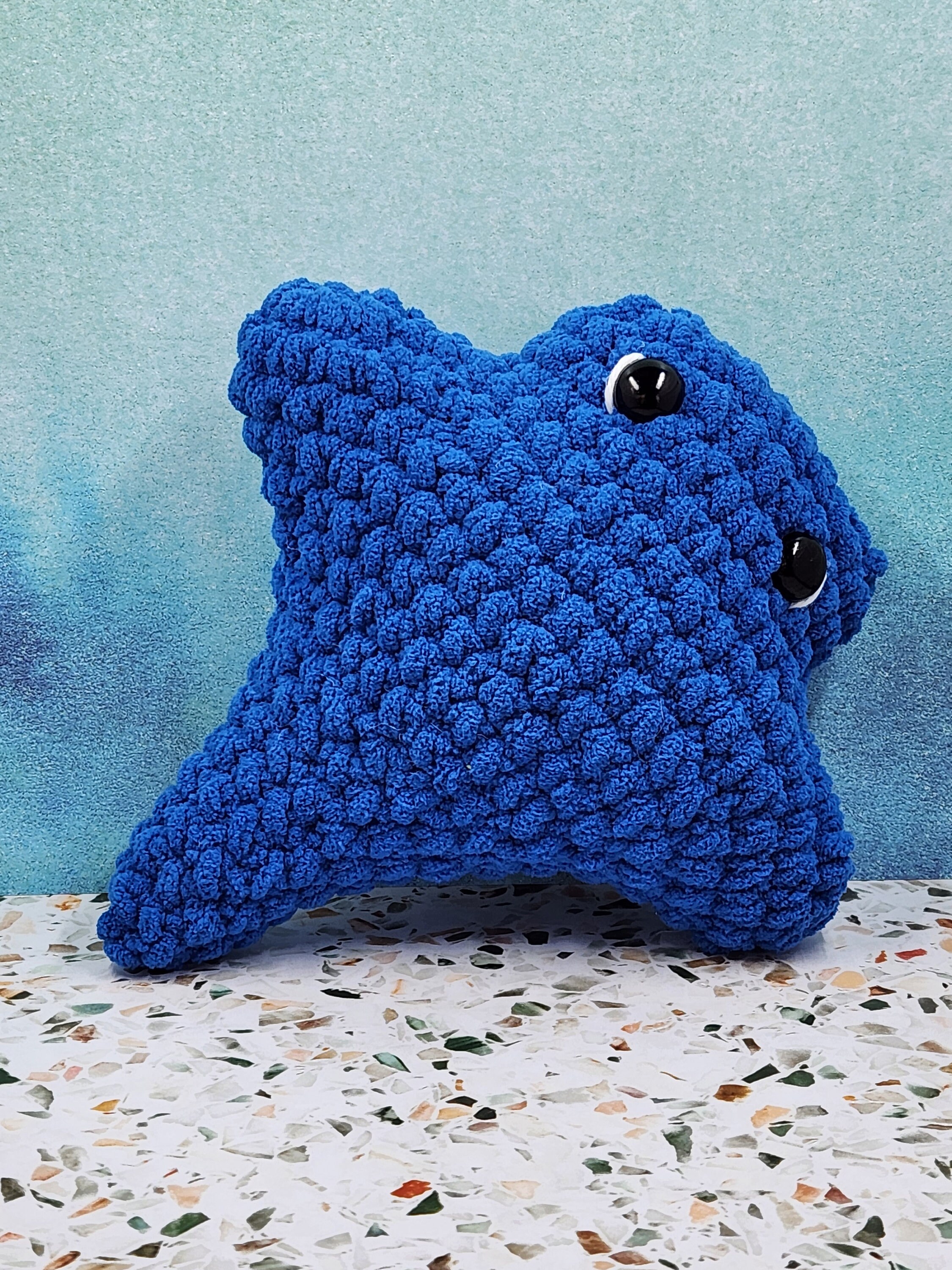Amigurumi Crochet Stingray, Gift for Child, Gift for Teacher, Desk ...