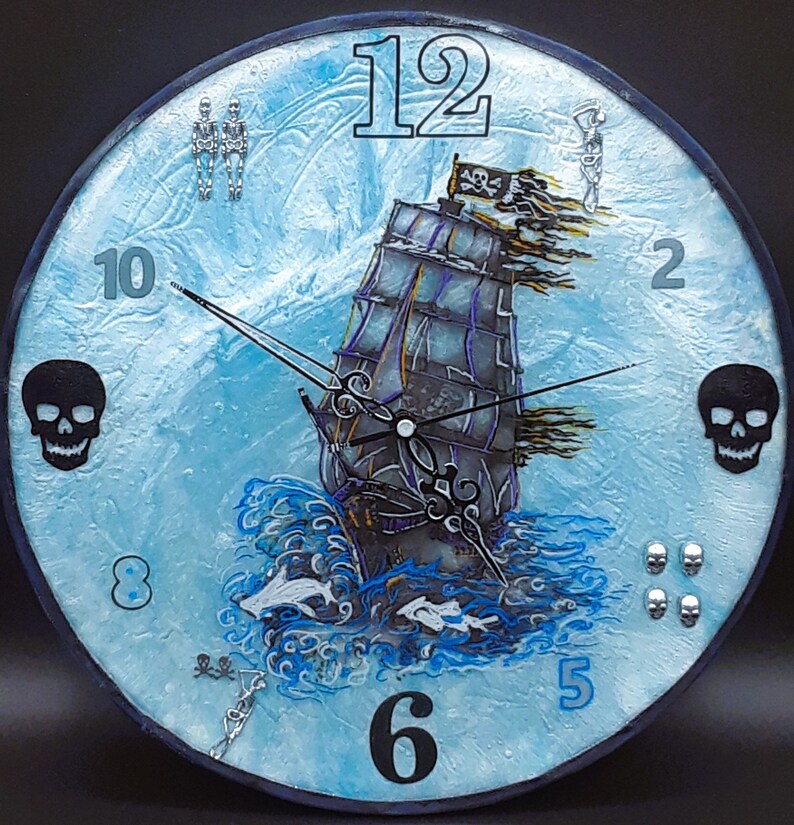 Pirate Time on the Sea Clock - Etsy