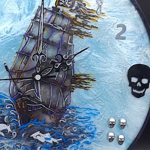 Pirate Time on the Sea Clock - Etsy