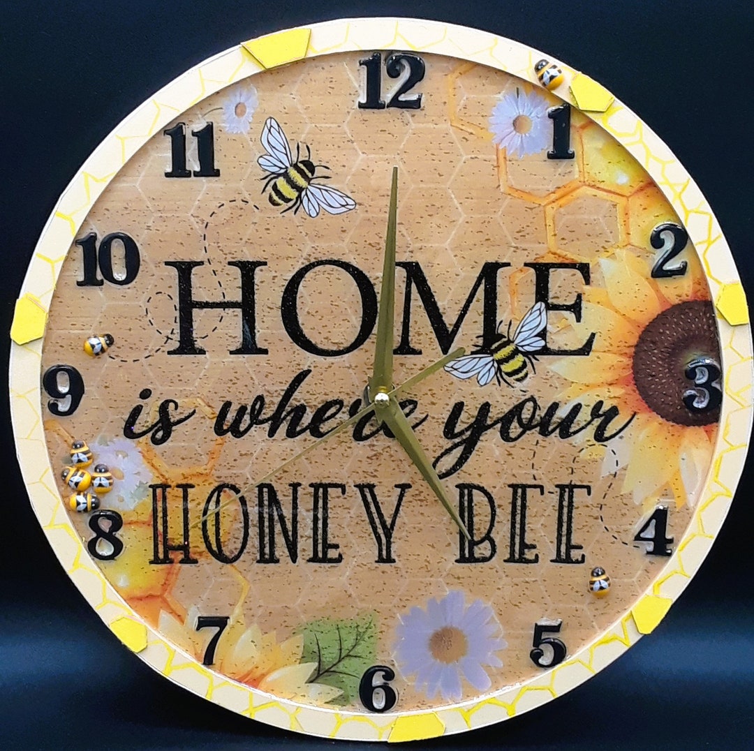 Honey Bee Clock. Cute Clock Dedicated to Honey Bees. - Etsy