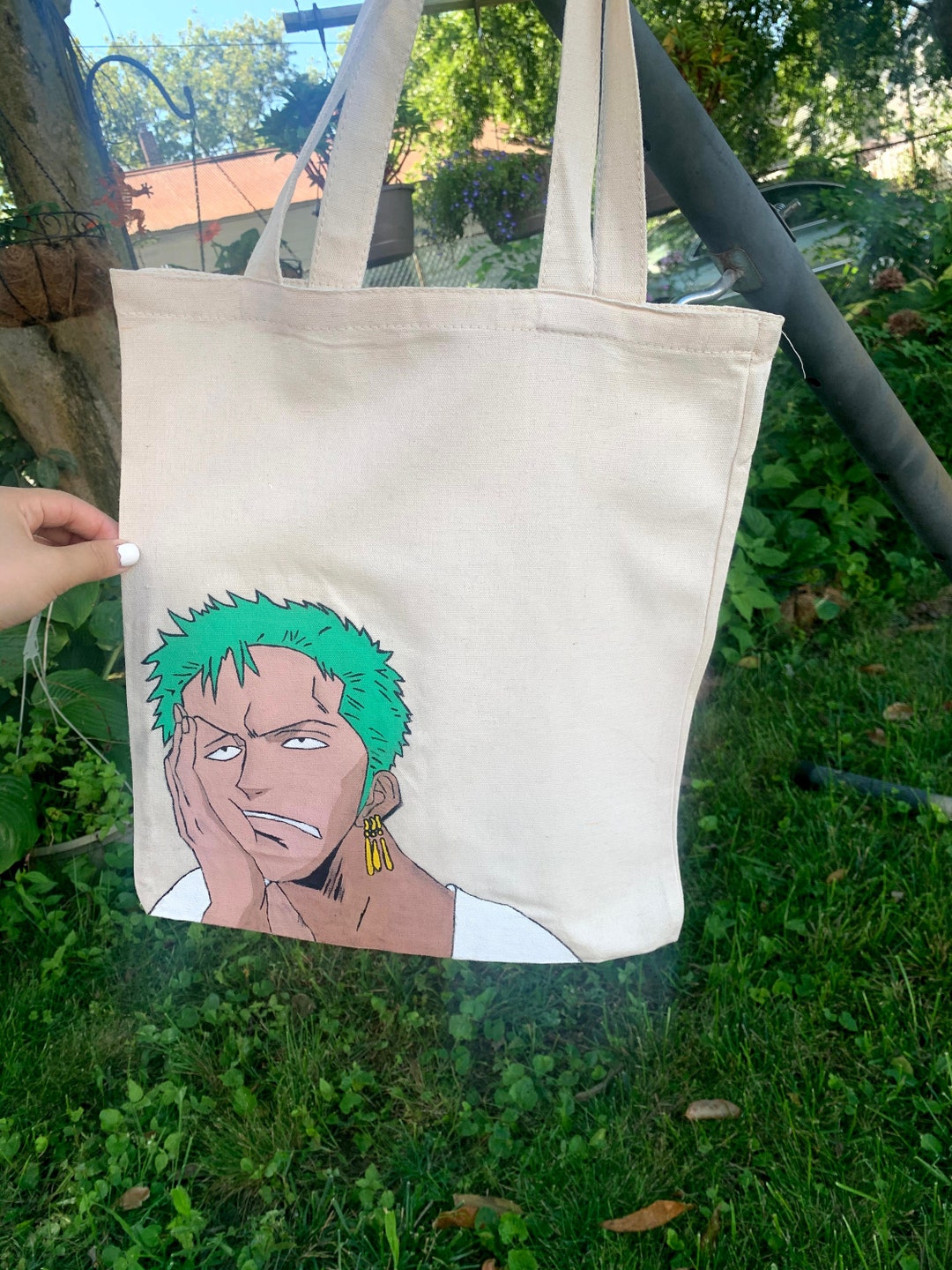 Hand Painted Anime Tote Bags - Etsy