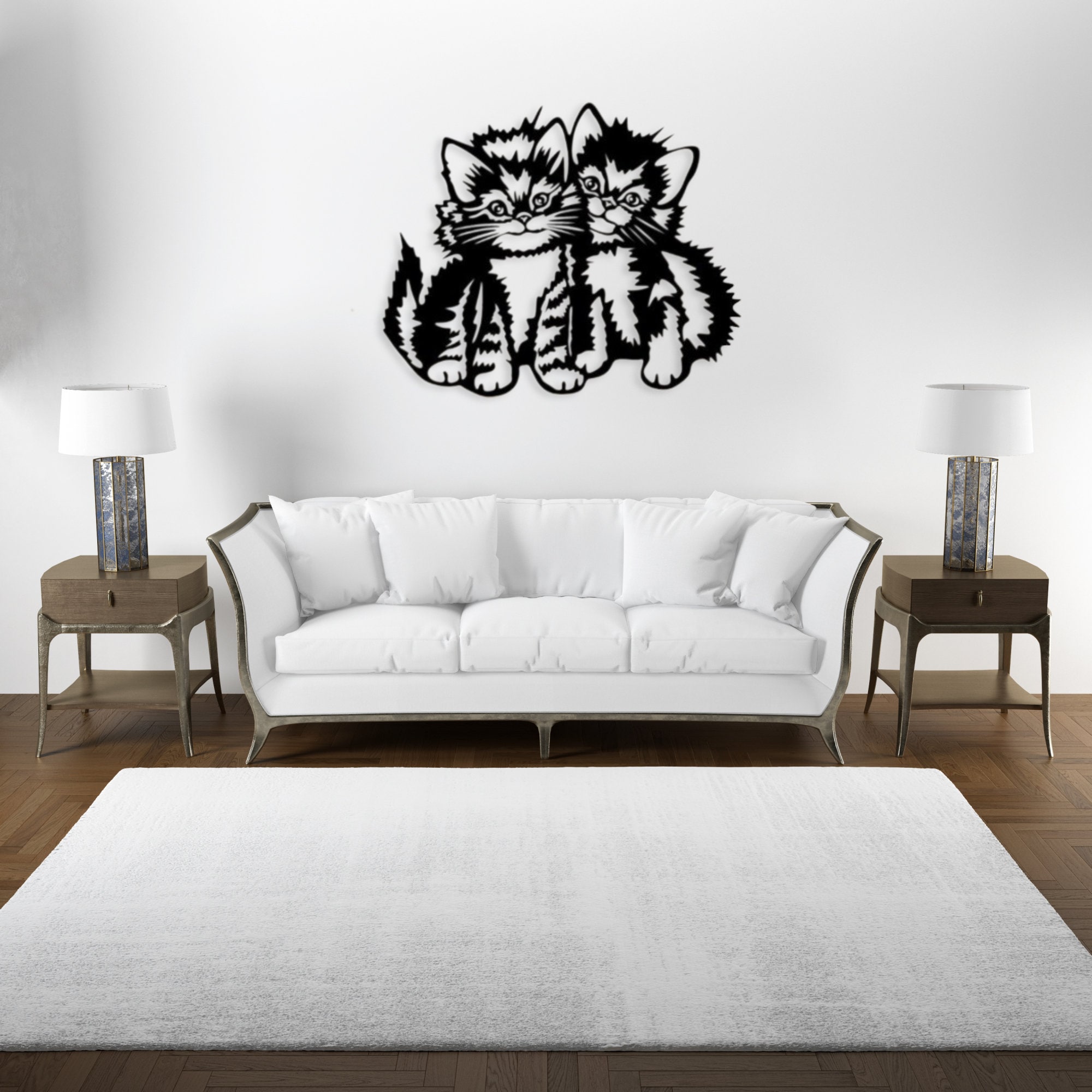 Cats Metal Wall Art Metal Cats Wall Decor Cute Cats Wall - Etsy