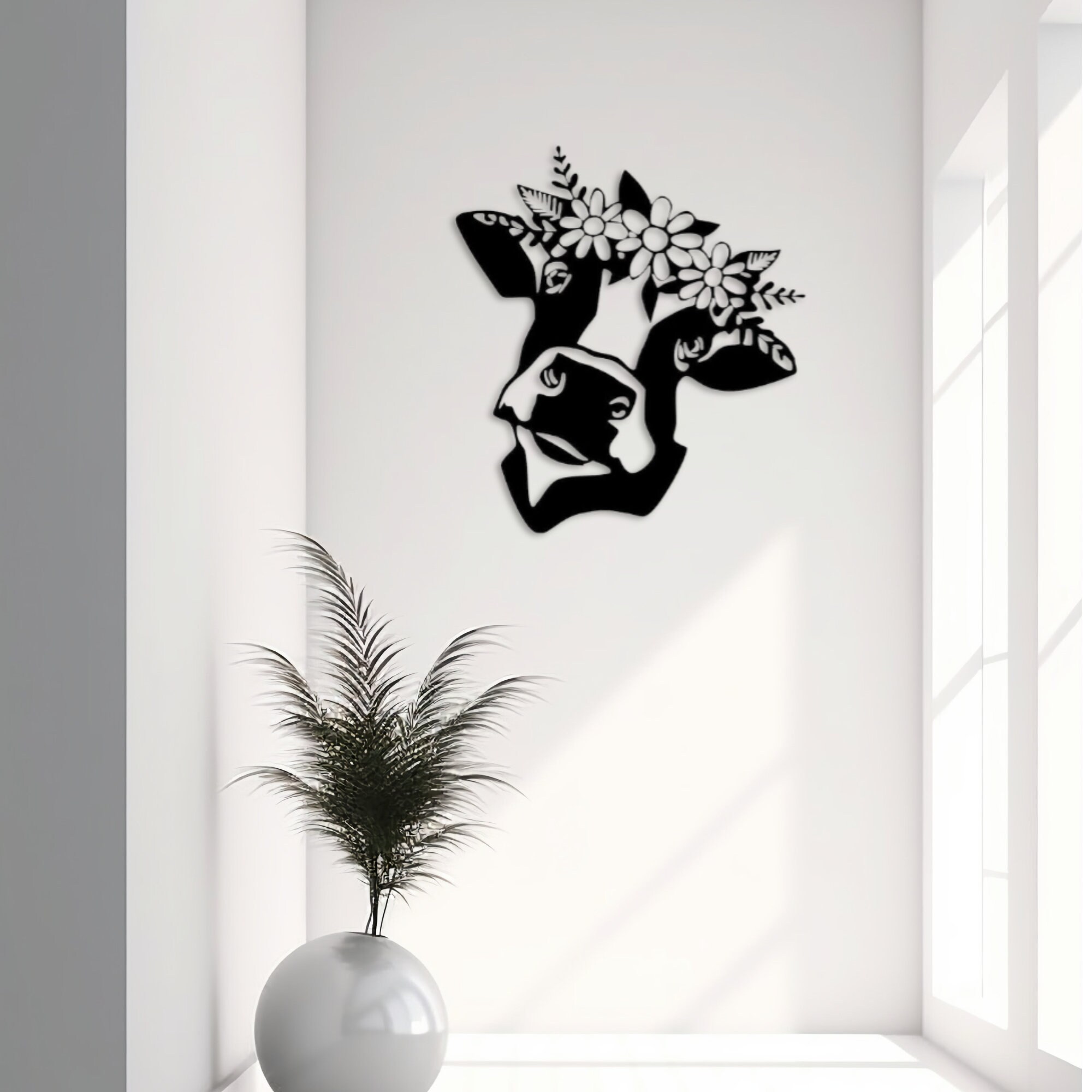Cow Metal Wall Decor, Metal Cow Wall Art, Cow Wall Art, Cow Home ...