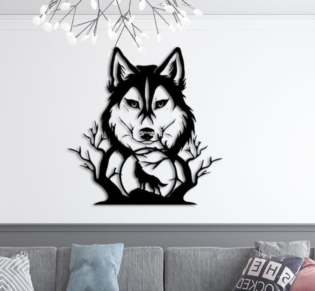 Wolf Metal Wall Decor, Metal Wolf Wall Decor, Wolf Wall Art, Wolf Wall ...