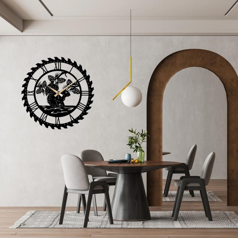 Squirrel Wall Clock Metal Squirrel Wall Clock Squirrel Wall - Etsy