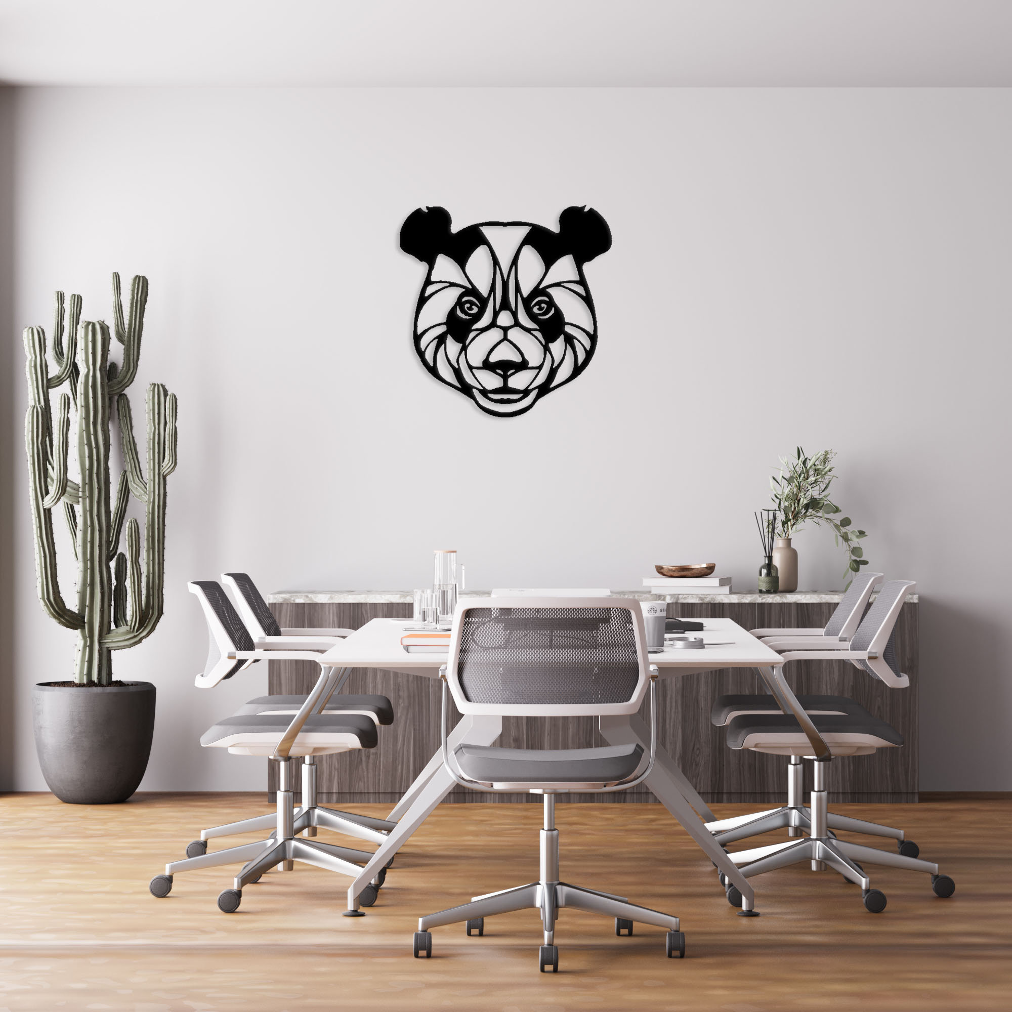 Panda Head Metal Wall Art, Metal Panda Wall Decor, Panda Wall Art ...