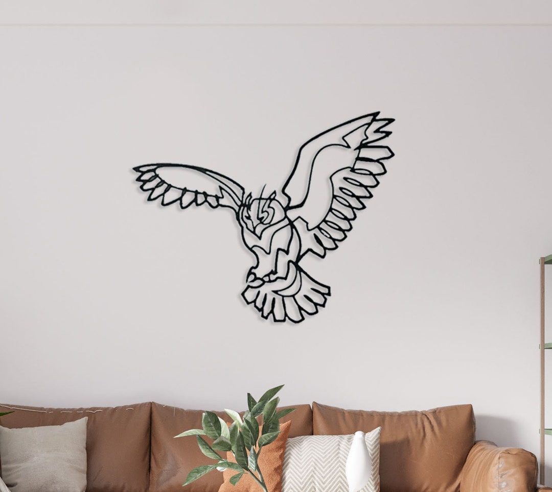 Owl Metal Wall Art, Metal Owl Wall Decor, Owl Wall Decor, Animal Metal ...