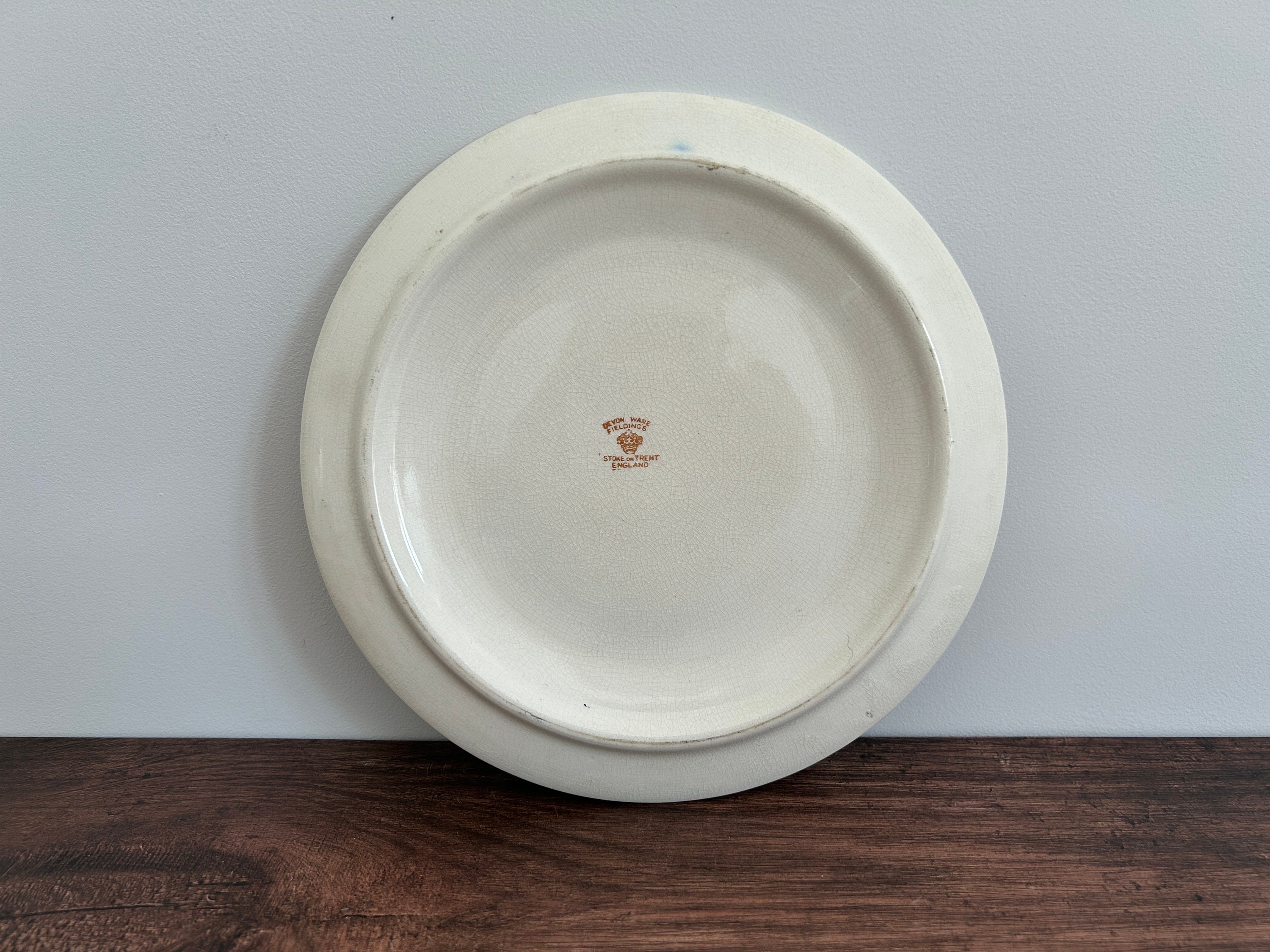 Antique English Ironstone Advertising Tongue Dish Plate Crown Devon ...