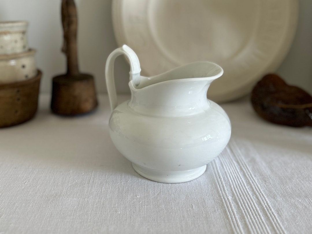 Antique French Porcelain Jug Pitcher - Etsy