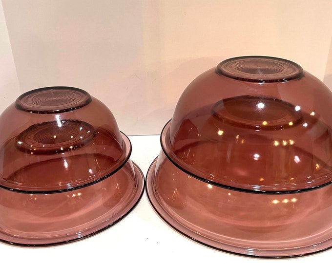 Cranberry Pyrex Mixing Bowls - Set of 4 - Vintage 1990s - Etsy