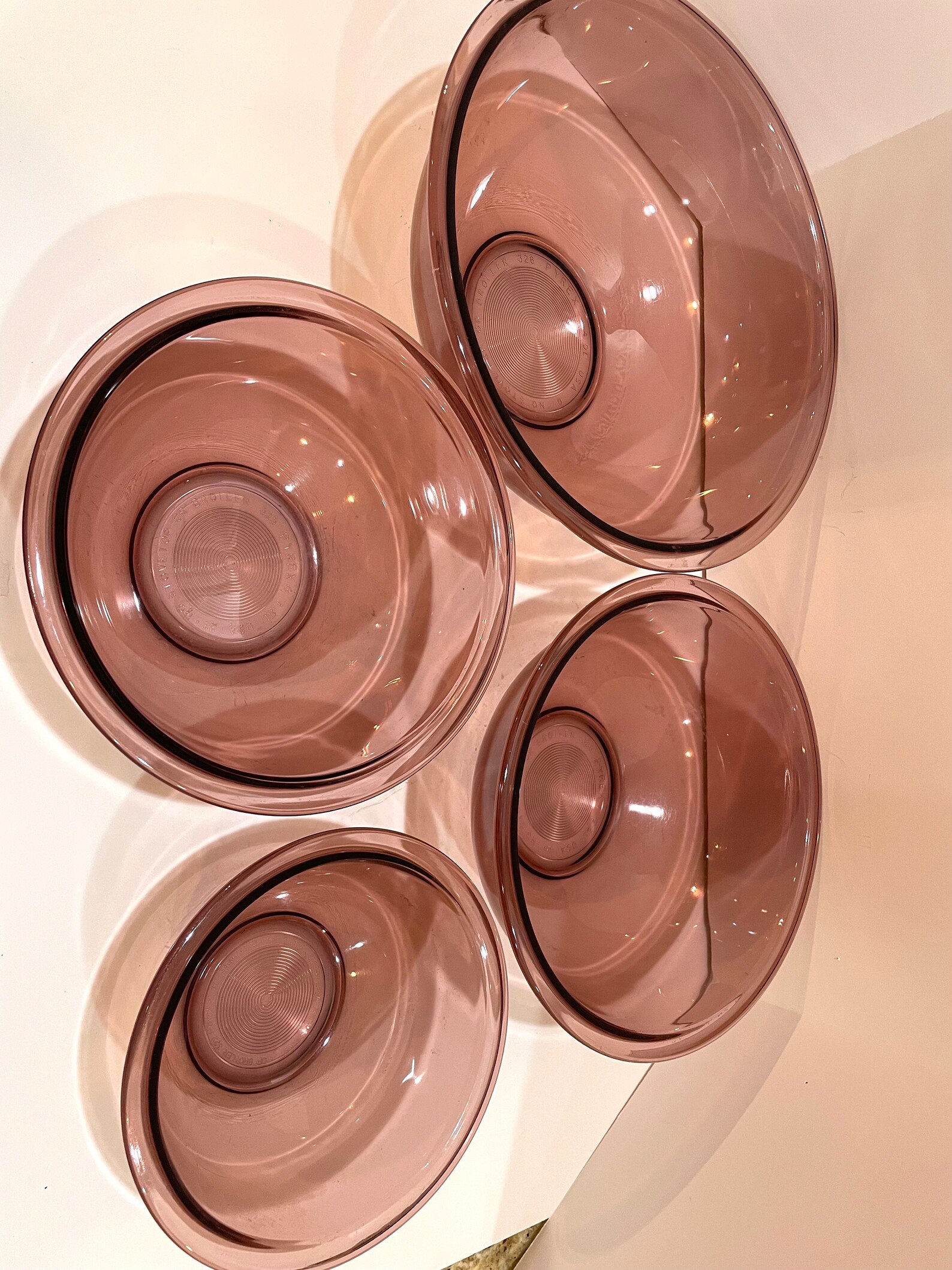 Cranberry Pyrex Mixing Bowls - Set of 4 - Vintage 1990s - Etsy