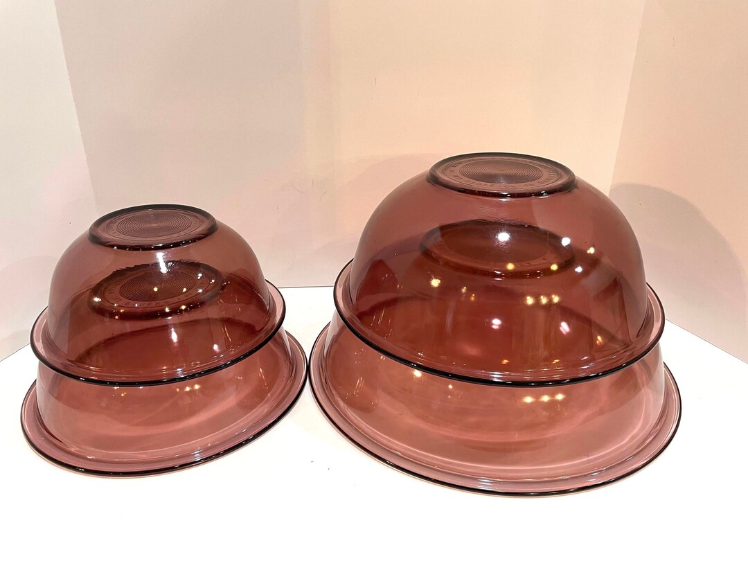 Cranberry Pyrex Mixing Bowls - Set of 4 - Vintage 1990s - Etsy