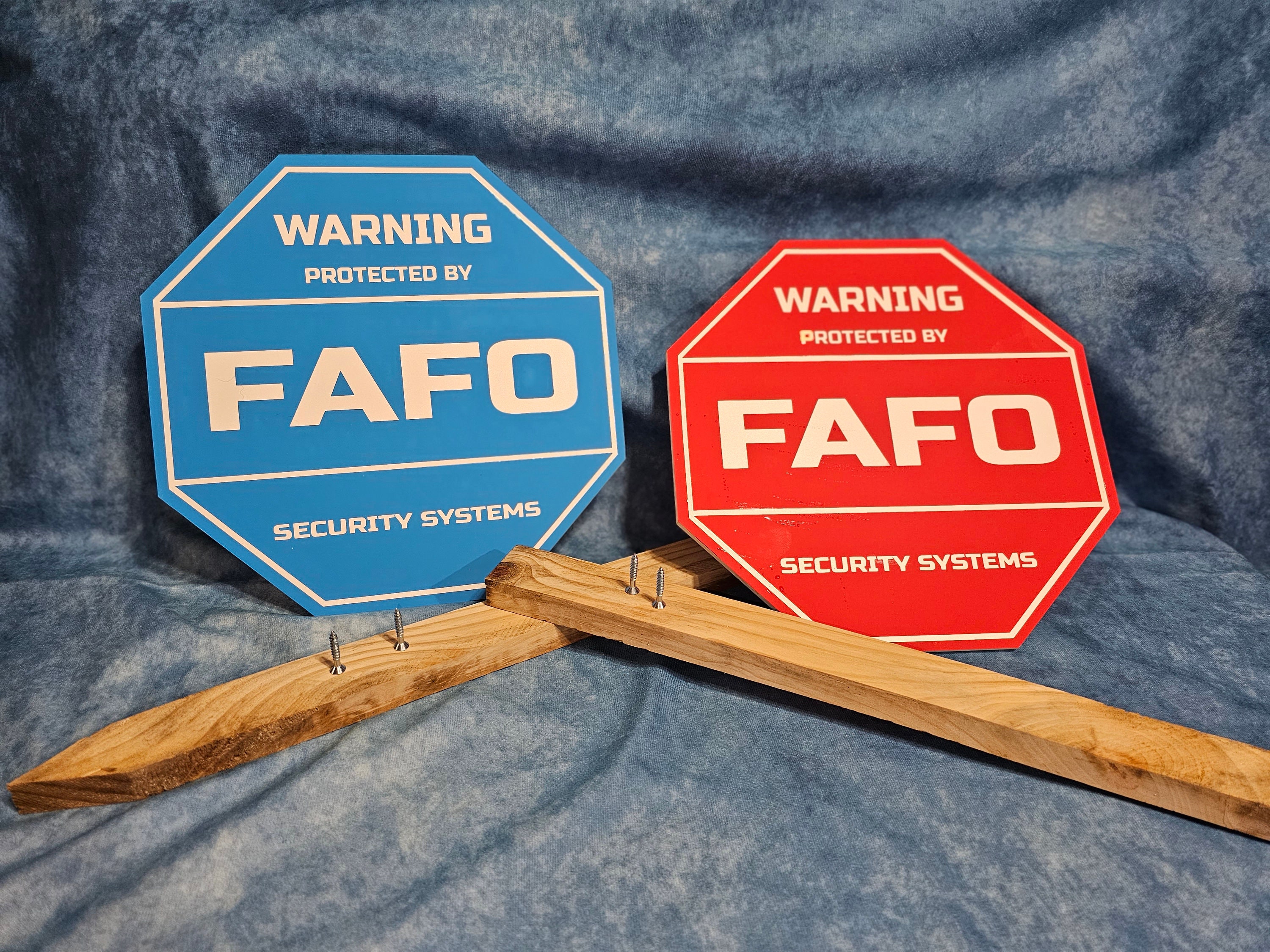 FAFO Security System Yard Sign With Wooden Stake Kid Friendly Version ...
