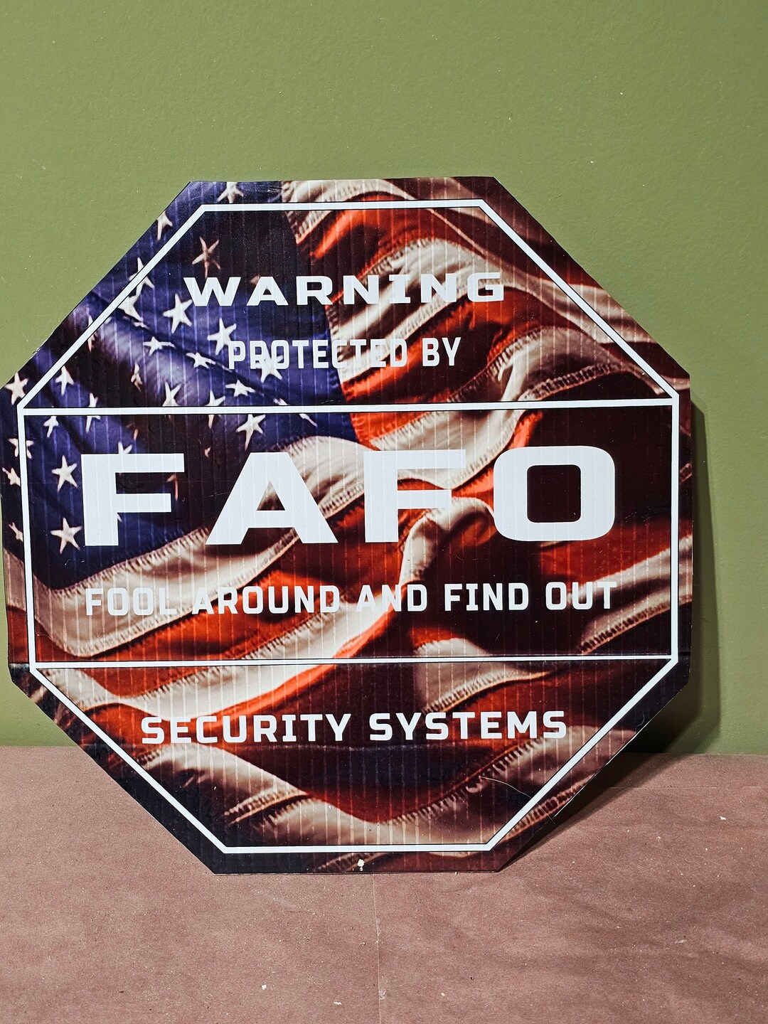 American Flag FOOL Around and Find Out, FAFO Sign, Security, Sign and ...