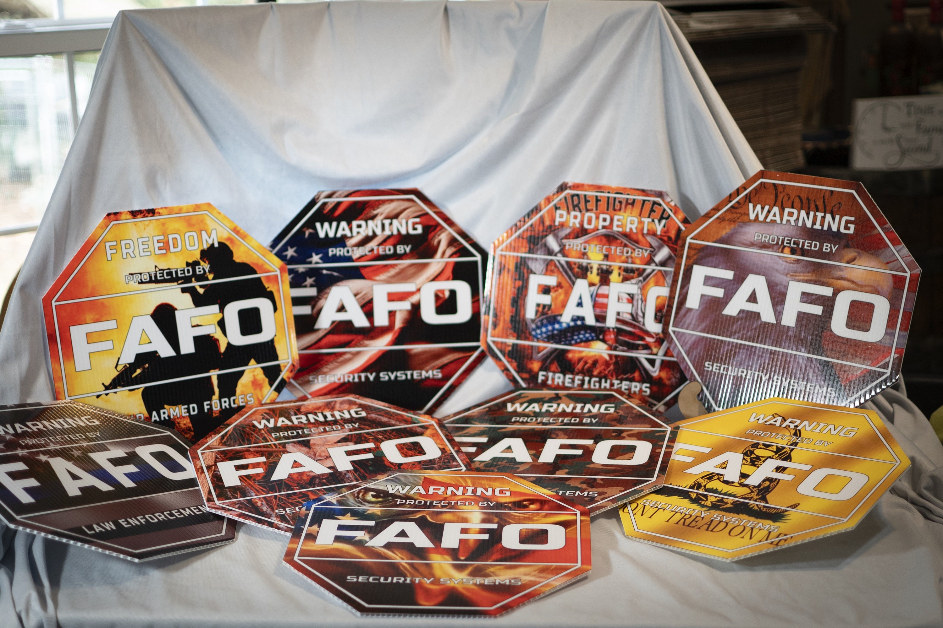 Kid Friendly FAFO Sublimated Vinyl Yard Sign, Patriotic, HOA Approved ...