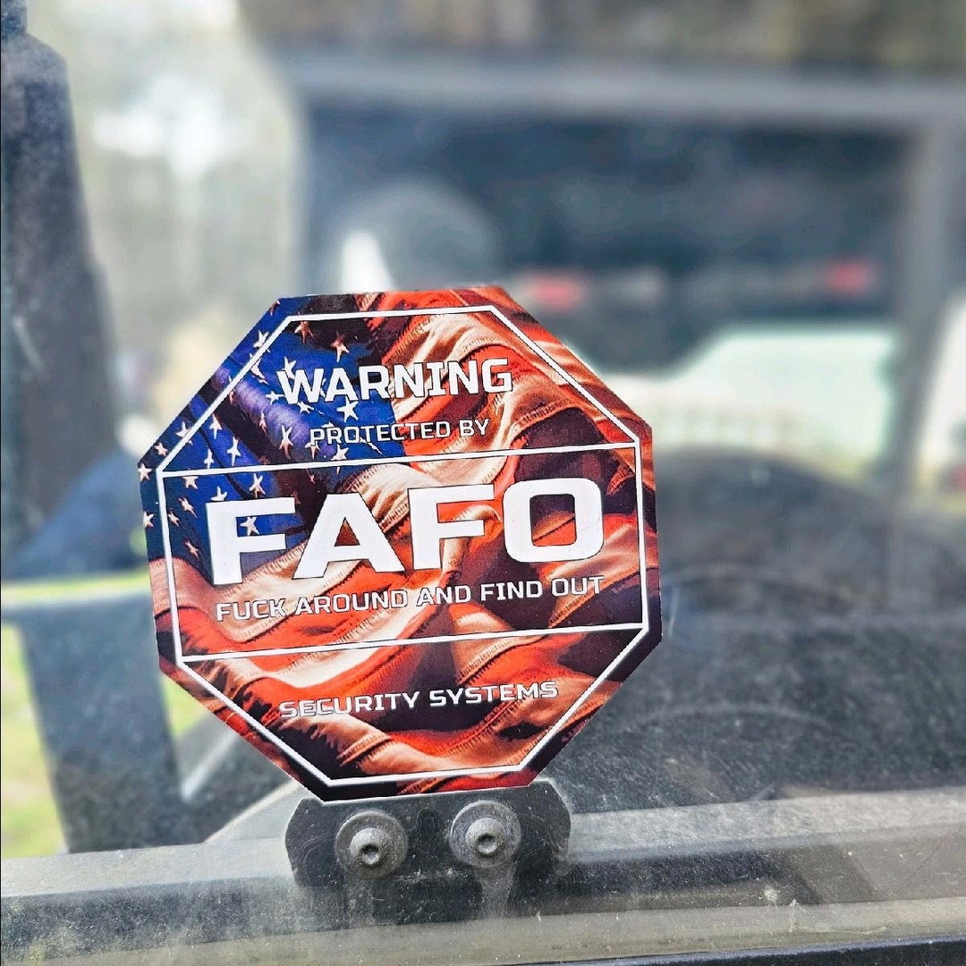 FAFO 5" Decal, Window, Bumper, Wall, Outdoor Gloss Vinyl, Security, Sxs ...