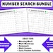 Math Fact Fluency Number Search Bundle, Printable Math Puzzles for Kids ...