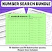 Math Fact Fluency Number Search Bundle, Printable Math Puzzles for Kids ...