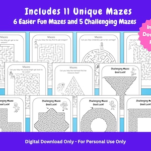 Set #1 50 Kids Activities, Printable Activity Bundle, I Spy, Coloring ...