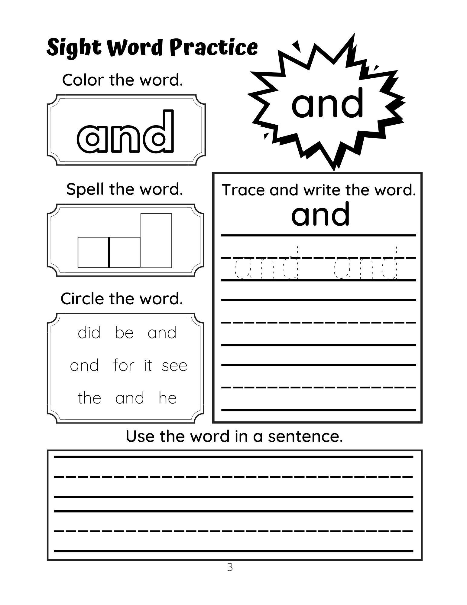 Mastering Sight Words Printable Fun Sight Word Workbook for - Etsy ...