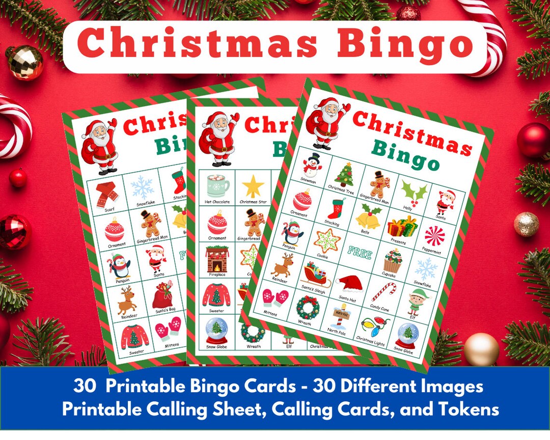Christmas Bingo for Kids, Kids Bingo Game, Christmas Activity ...