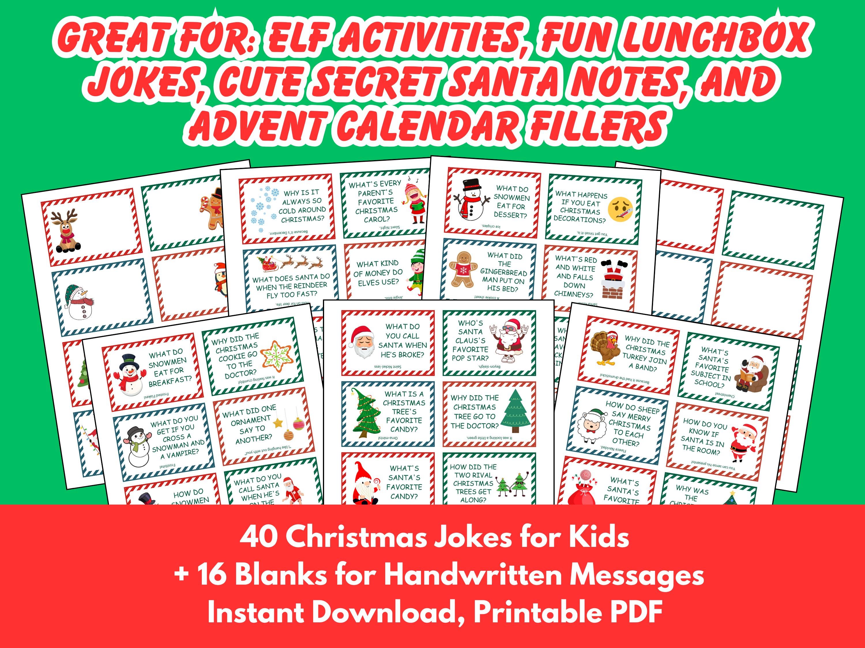40 Christmas Jokes for Kids, Elf Jokes, Lunchbox Jokes, Secret Santa ...