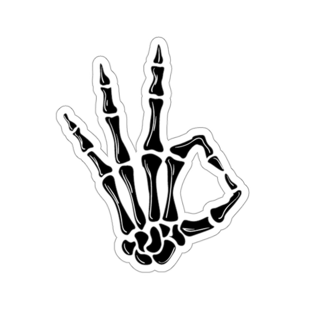 Skeleton OK Hand, Doing Okay, Kiss-cut Stickers - Etsy
