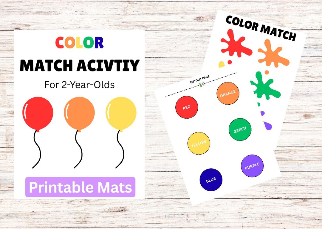 Color Matching Activity - Etsy