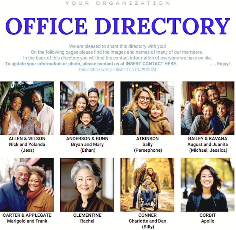 Directory Essentials Template: Address Book, Photo Directory & Mailing ...