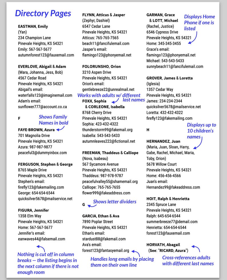 DELUXE DIRECTORY: Create an Instantly-updating Photo Directory W ...