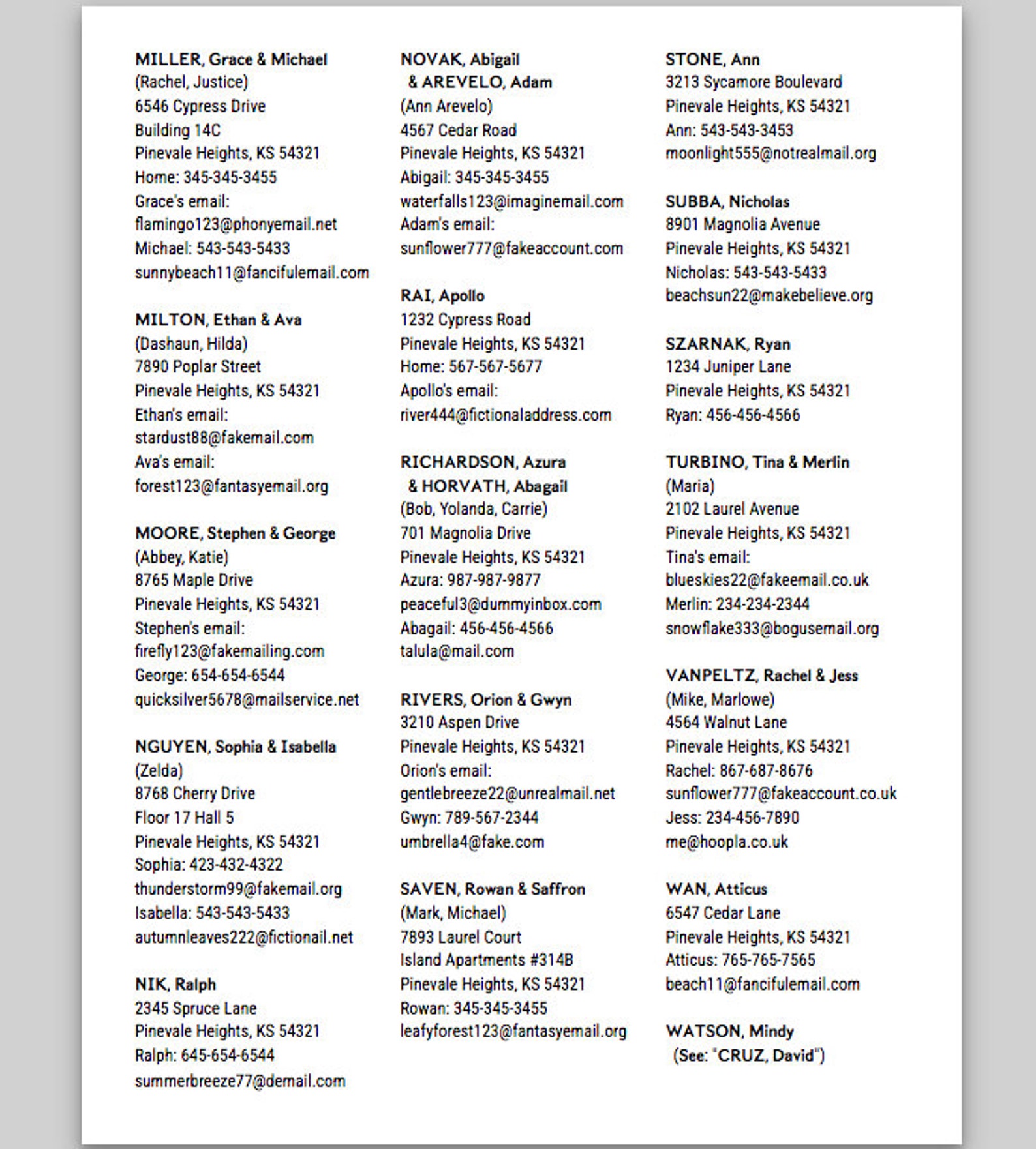 Directory Essentials Template: Address Book, Photo Directory & Mailing ...