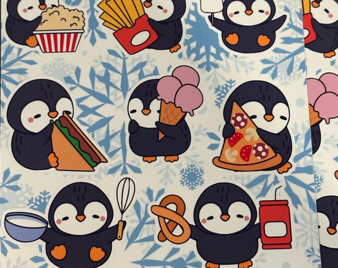 Cute Penguin Dance Stickers | Daily Kawaii Decorative Party Animal ...