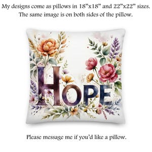 Hope Art Prints: Inspirational Wall Decor Set, 11 Customizable Designs ...