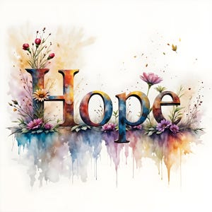 Hope Art Prints: Inspirational Wall Decor Set, 11 Customizable Designs ...