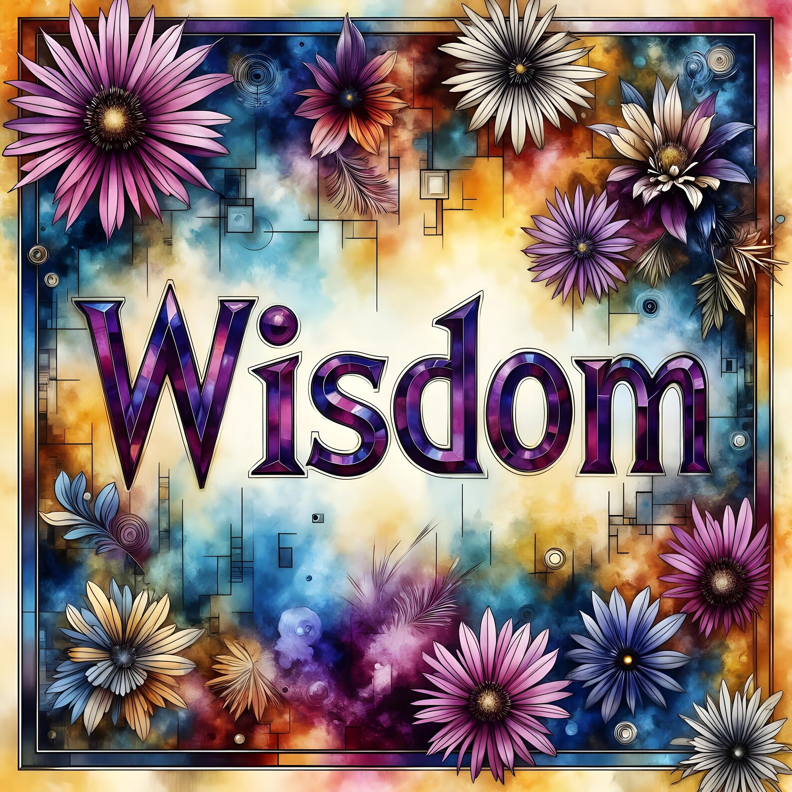 Wisdom Art Prints - Gothic to Watercolor Inspirational Wall Decor (set ...