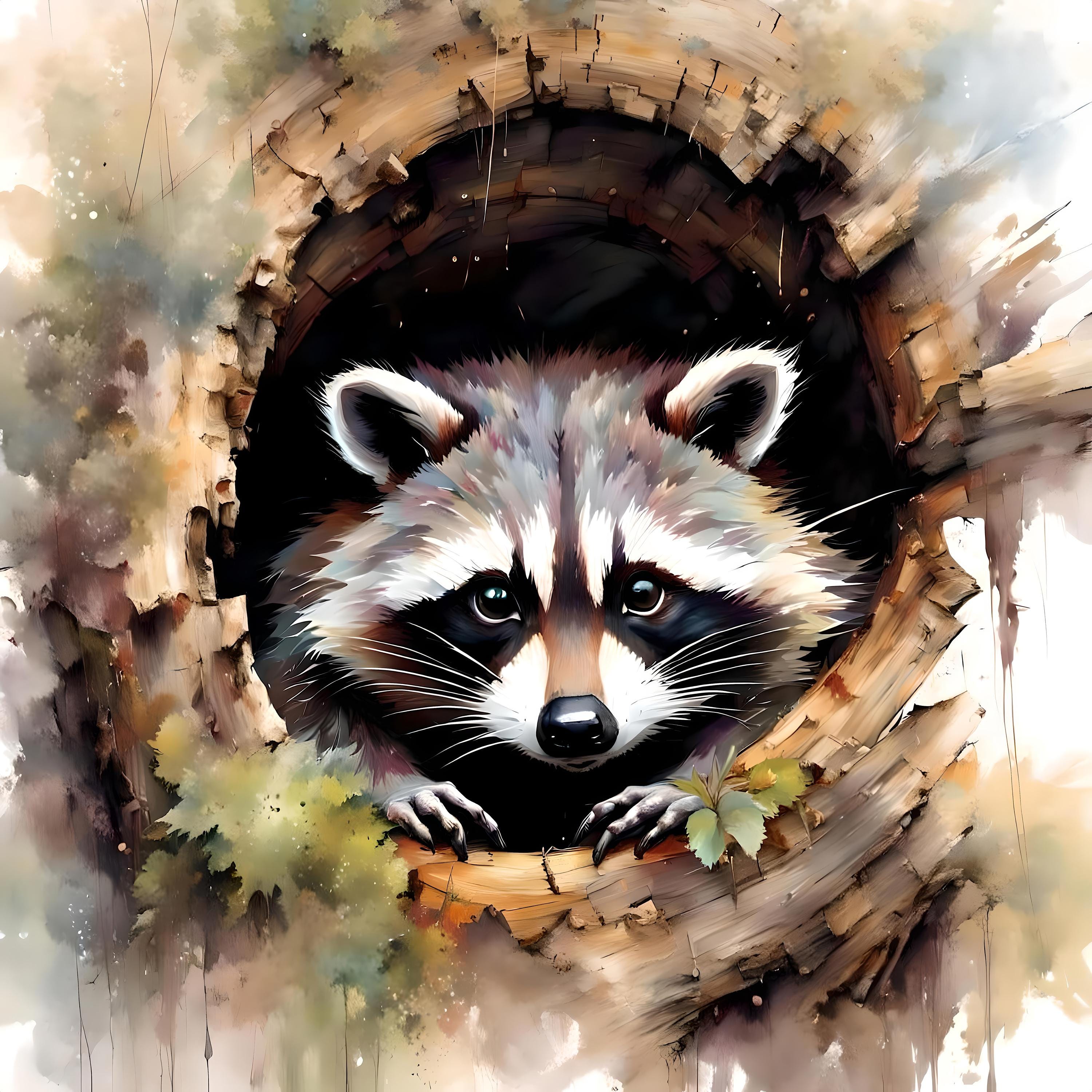 Woodland Animals Watercolor Art Prints: North American Wildlife Home ...