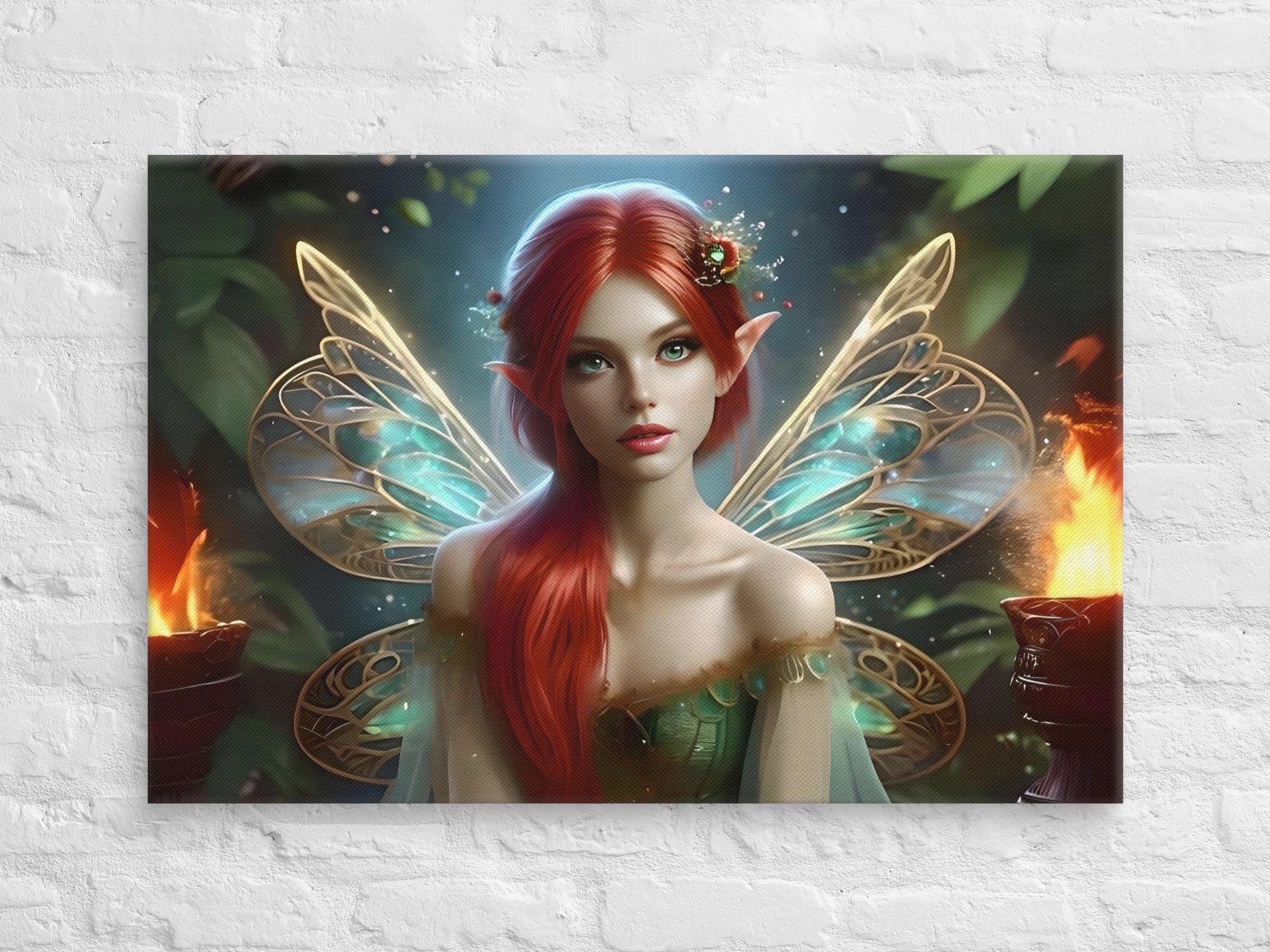 Enchanting Forest Fairy Portrait Canvas Series, Fairy Art for Girls ...