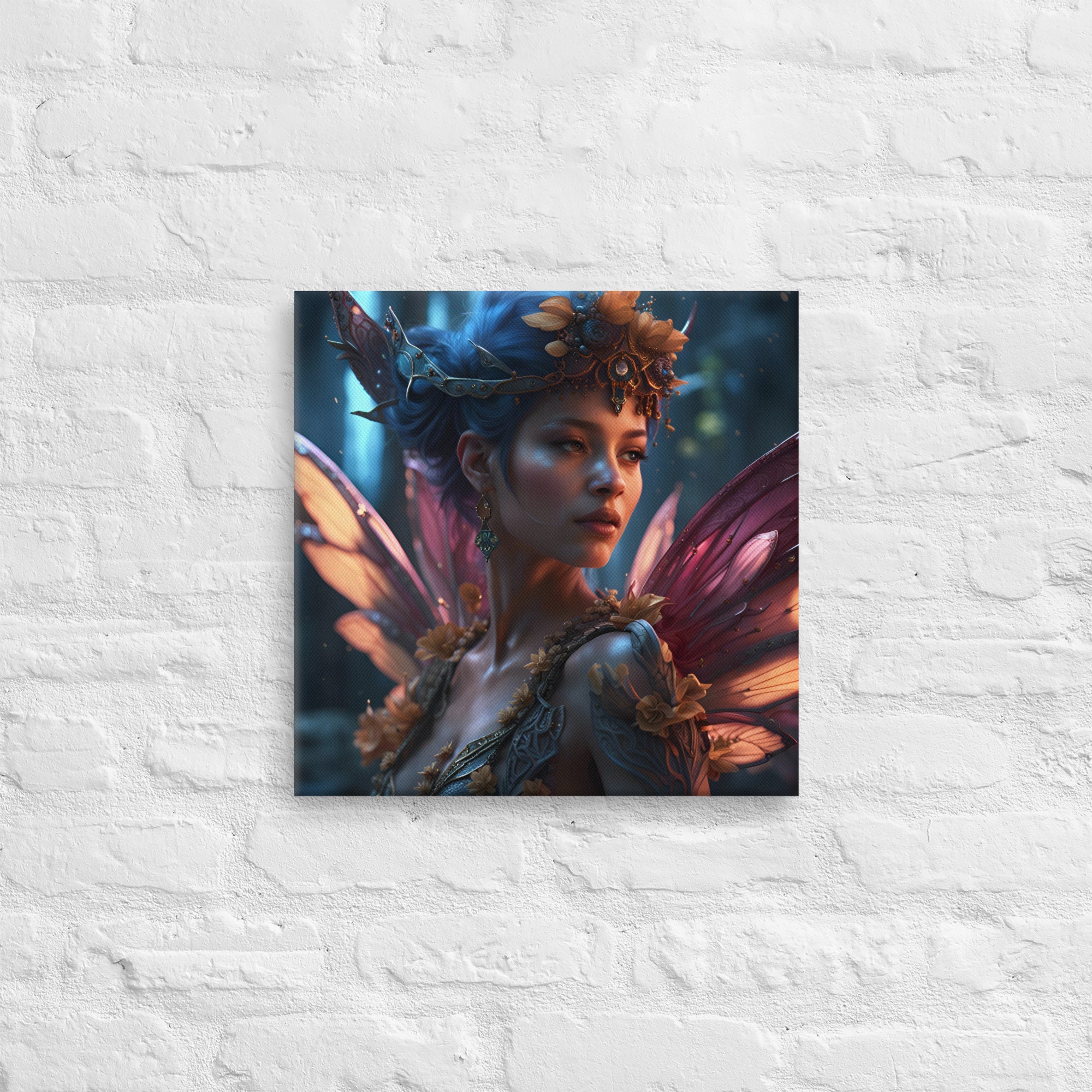 Enchanting Forest Fairy Portrait Fairy Canvas Art Series 3 Beautiful ...
